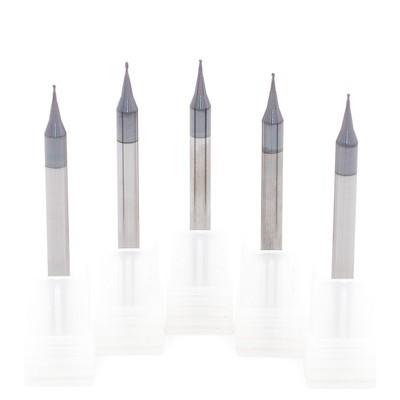 China N600 Micro Diameter Ball End Milling Cutter - 2 Flute Tungsten Steel for Copper & Aluminum CNC Machining for sale