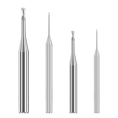 China KM N600 Micro Diameter Tungsten Carbide Flat End Mill Cutter 2-Flute for Aluminum Alloy with 0.01mm Precision for sale