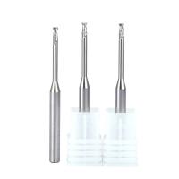 China KM N600 Micro Diameter Carbide Long Neck Flat Milling Cutter - 2-Flute Design for Aluminum Alloy Cutting for sale