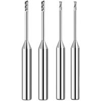 China KM N600 Micro Diameter Carbide Long Neck Flat Milling Cutter - 2-Flute Design for Aluminum Alloy Cutting for sale
