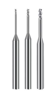 China N600 Micro Diameter Long Neck Round Nose Milling Cutter - 2 Flute Carbide Tool for Aluminum & Copper for sale