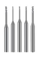 China N600 Micro Diameter Long Neck Round Nose Milling Cutter - 2 Flute Carbide Tool for Aluminum & Copper for sale