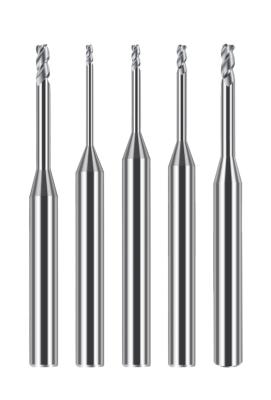 China N600 Micro Diameter Long Neck Round Nose Milling Cutter - 2 Blades Tungsten Carbide for Aluminum Alloy Cutting for sale