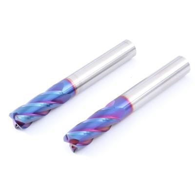 China KM-65 Series Nano Coated Tungsten Carbide Fillet Milling Cutter for Heat-Treated Steel HRC<65° for sale