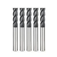 China 4 Flute CNC Milling Cutter Tools Tungsten Carbide Cutter Diamond Coated for sale