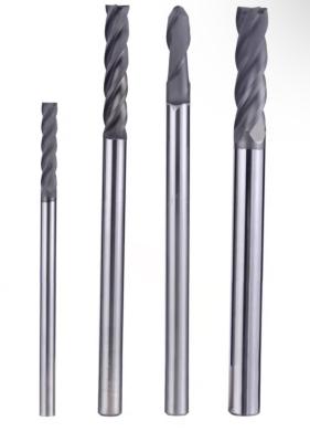 China Professional Grade Solid Carbide Graphite Ball End Mills Diamond Coated for Precision Machining for sale