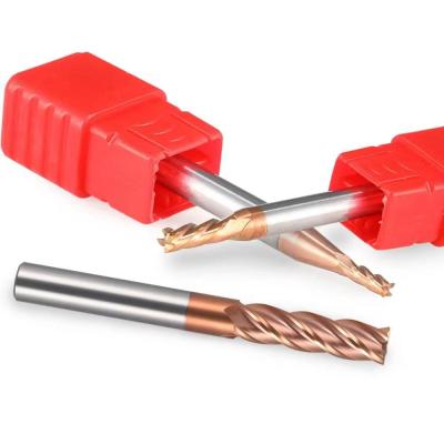 China 4-Flute Flat End Mills HRC55 Tungsten Carbide TiAlN Coated CNC Milling Cutter for Metal Processing for sale
