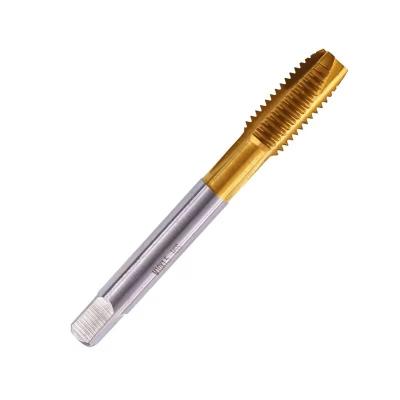 China British Standard M12 HSS Straight Slotted Tap with Titanium Coating for Pipe Threading Applications for sale