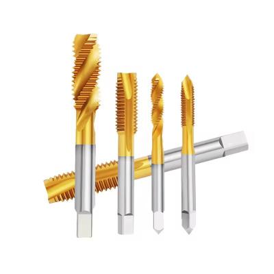 China M3-M36 Titanium Plated Cobalt Tap Spiral for Stainless Steel Threading - High Speed Steel Construction for sale