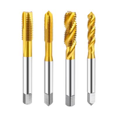 China M2 HSS Machine Taps with Titanium Coating for M12 Spiral Blind Hole Threading Tools for sale
