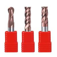 China HRC55° Ball Nose End Mills Solid Carbide Milling D1mm-D20mm Two Flute End Mill for sale
