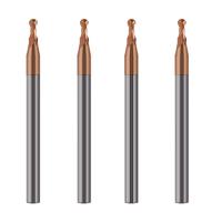 China HRC55° Ball Nose End Mills Solid Carbide Milling D1mm-D20mm Two Flute End Mill for sale