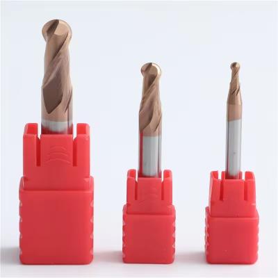 China HRC 55 Coated Carbide Ball Nose End Mill Round Tungsten Steel Milling Cutter for High Speed CNC Router & Lathe Machines for sale