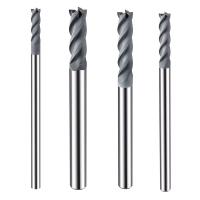 China General High Speed Cutting Solid Carbide End Mill with 4 Flutes and Diamond Coating for sale