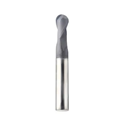 China Versatile Metric Carbide Milling Cutter 2 Blade Ball Nose Graphite Endmill for Hard Steel Cutting Applications for sale