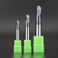 China Diamond Coated Carbide HRC70 Graphite Ball End Mills for CNC Processing of Carbon Fiber and High-Silicon Aluminum for sale