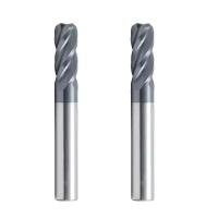 China Diamond Coating 4 Flute Solid Carbide End Mill for High Precision Metal Milling for sale