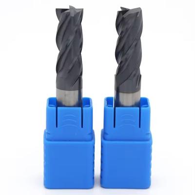China 4F Flutes Round Nose Milling Cutter Diamond Coated Solid Carbide End Mill for High Precision Graphite CNC Cutting Tools for sale