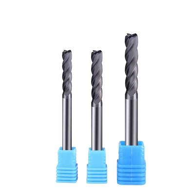 China High Precision 4-Flute 1-12mm Corner Radius Solid Carbide Endmill CNC Cutter Tools HRC45/55/65/70 for General High Speed Cutting for sale
