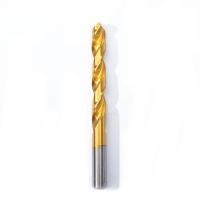 China Titanium Plated Straight Handle Twist Drill Woodworking Opener Drilling Drill Bit Plastic Box Set Accessories for sale