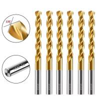 China Titanium Coated HSS Drill Bit Set - Straight Shank Twist Drills for Wood, Plastic & Metal Applications for sale