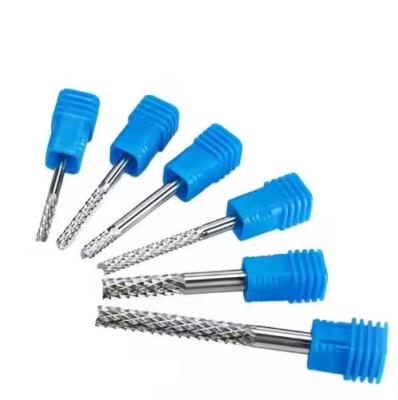 China 3.175mm High Quality Tungsten Steel Engraving Endmill PCB Milling Cutter Gong Knife Circuit Board Coarse Corn Milling Cutter for sale
