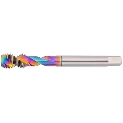 China 2 Flute Colored Coated Cobalt Spiral Tap for Aluminum Motorize Surface Finishing Tin Coating for sale