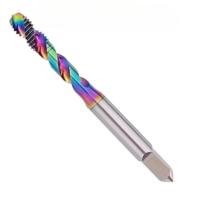 China Precision 2-Flute Spiral Tap for Machine Cutting Cobalt-Containing Colored Coated for Aluminum Milling Machine Tool for sale