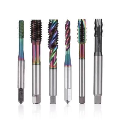 China Spiral Fluted Tap & Die Unc Unf Uns 10-32 1/4 3/8 2-56 4-40 8-32 10-24 7/16 1/2 3/4 Tc50-Coating Thread Taps for Aluminum for sale