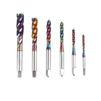 China Metric Standard HSS-E 2 Flute Spiral Tap with Colored Cobalt Coating Aluminum-Specific Design for sale