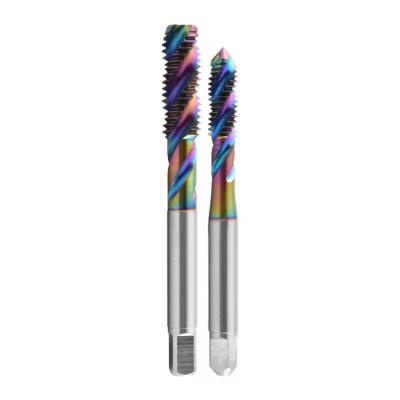 China Precision 2-Flute Spiral Tap for Machine Cutting Cobalt-Containing Colored Coated for Aluminum Milling Machine Tool for sale