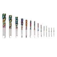 China Metric Standard HSS-E 2 Flute Spiral Tap with Colored Cobalt Coating Aluminum-Specific Design for sale