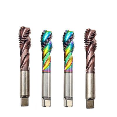 China M2-M24 Titanium Coated Steel Die Metric Straight Flute Spiral Taps HSS Carbide Hand Tools Stainless Steel Machine Plug Tap Screw for sale