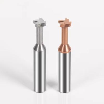 China Precision HRC55 Solid Carbide T-Slot Cutter for Metalworking Applications 4 Flute 50-150mm Tool Length for sale