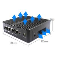 China Industrial Nano J4105 4 Lan Port Mini PC Fanless Soft Router With WIFI Support PFsense for sale