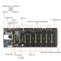 China Intel® Celeron 1037U 8 GPU Mining PC Motherboard 8 PCIE 16X 55mm Spacing for sale