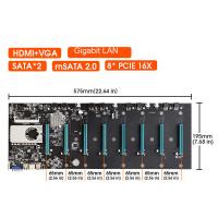 China Celeron 1037U 8 Gpu Mining Rig Motherboard 8 PCIE 16X 65mm Spacing for sale