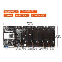 China Cryptocurrency Ethereum 8 Gpu Mining Motherboard Celeron ® 1037U 8 PCIE 16X 50mm Slot Distance for sale