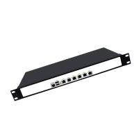 China 1U rackmount  quad cores J4125 6 Gigabit LAN firewall PC appliance soft router for sale