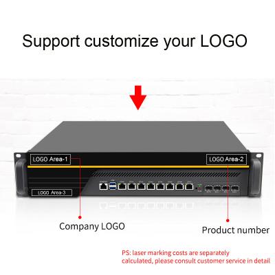 China 2U Rackmount firewall PC appliance soft router 8 Gigabit LAN 4 ports 10G SFP fiber optical LGA1151 H170 for sale