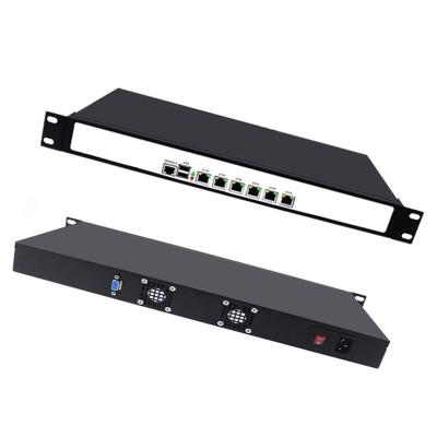 China 1U rackmount  Atom®D525 6 Gigabit LAN firewall PC appliance soft router support pFsense for sale