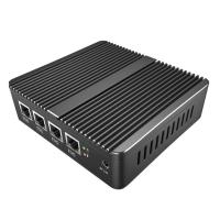 China Industrial Fanless Firewall PC J1900 4 Gigabit LAN Soft Router Support PFsense for sale