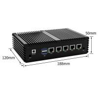 China N5105 Quad Core Pfsense Mini Pc 5 × 2.5G NICs AES NI For Network Security for sale