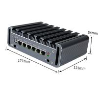 China PFsense Firewall PC , Fanless Mini Computer Quad Core I5-10210 I7-10510U 6 Gigabit LAN for sale