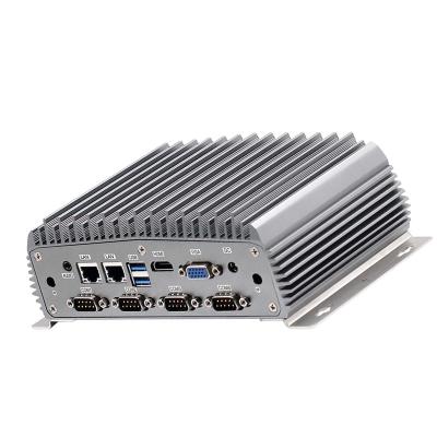 China Industrial Small Fanless Computer 6 COM 2 Gigabit LAN Intel 7th Gen I5-7200U I7-7500U CPU for sale