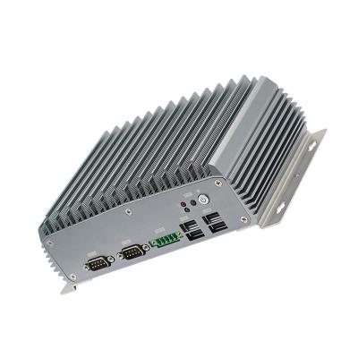 China 8 USB 6 COM Mini PC Industrial Fanless Intel 10th Gen I3 I5 I7 CPU DC Power for sale