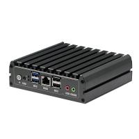 China 2 LAN Firewall Industrial Fanless Mini Pc Quad Cores J1900 E3845 With RJ45 RS232 for sale