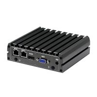 China 2 LAN Firewall Industrial Fanless Mini Pc Quad Cores J1900 E3845 With RJ45 RS232 for sale