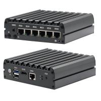 China Network Security Firewall Fanless Mini Pc Pfsense 6 Gigabit LAN Quad Core E3845 J1900 for sale