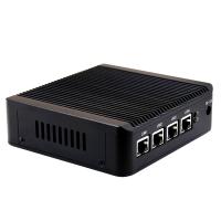 China RJ45 COM Fanless Mini PC 4 Ethernet LAN Quad Core J1900 E3845 Support PFsense for sale